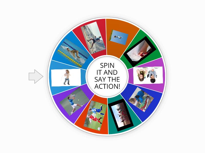 SPIN IT AND SAY THE ACTION! - Spin the wheel