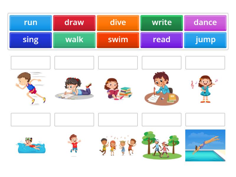 Unit 6 - Action words - Match up