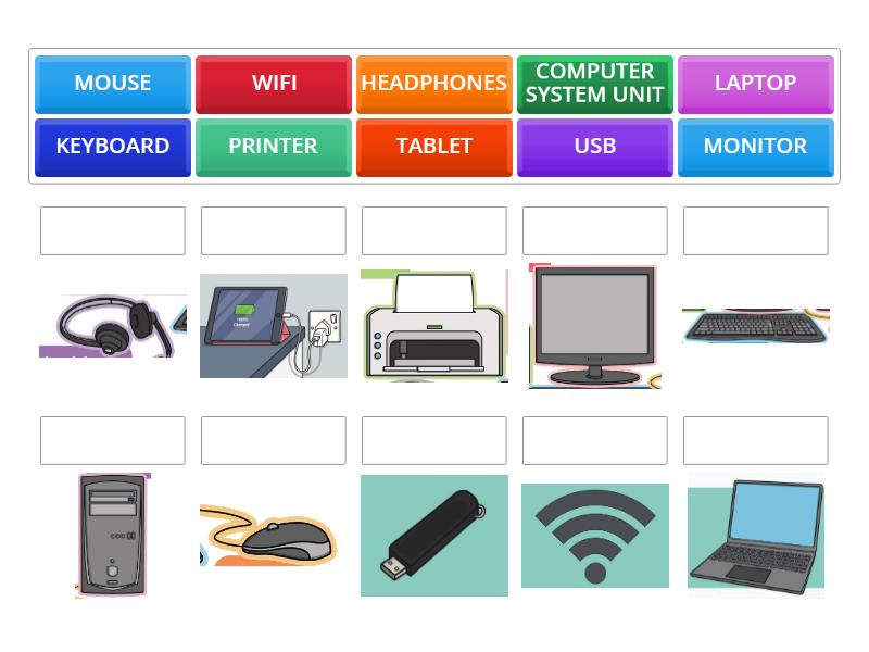PARTS OF THE COMPUTER AND BASIC TECHNOLOGY TERMS - Match up