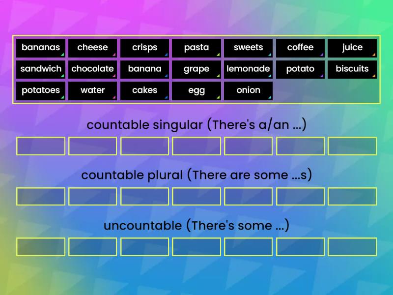 GrGoals 3 U3 countable, uncountable - Group sort