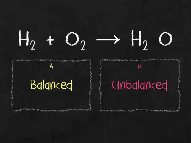 Chemical Equations...Balanced or Unbalanced? - Quiz