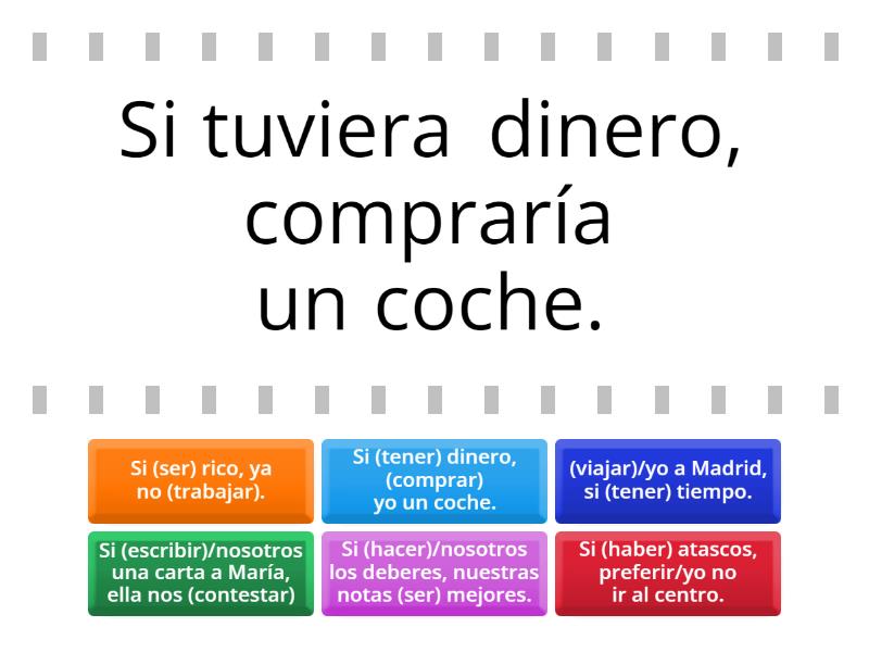 Frases condicionales - si tuviera dinero... (Typ 2/Irrealis) - Find the ...