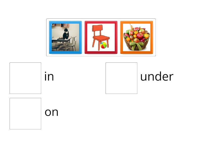 in on under - Match up