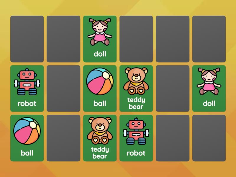 Toys Memory Game - Matching pairs