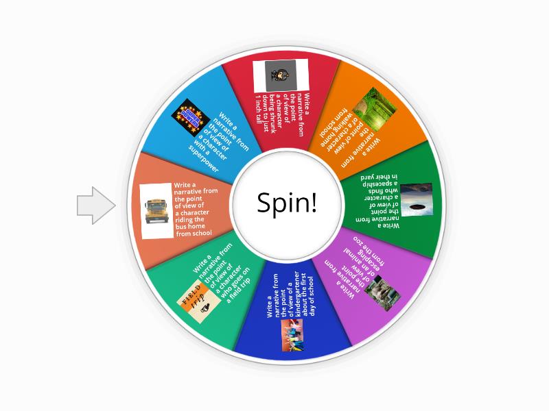 : Narrative Writing Prompts - Spin the wheel