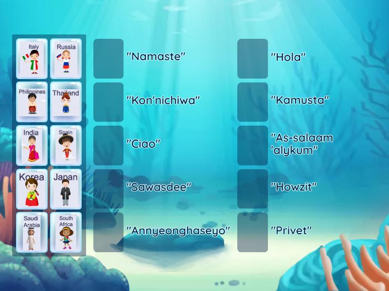 How people from other countries say "Hi!" - Match up