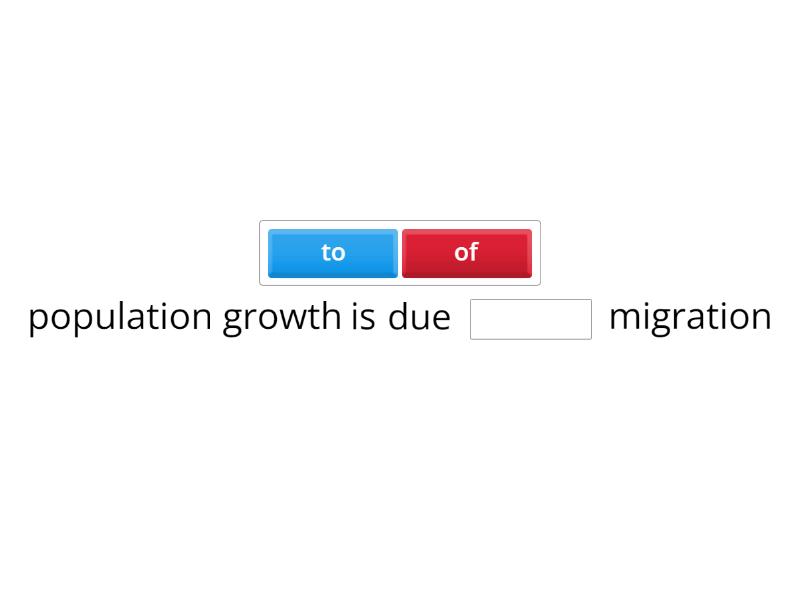 Cities and migration - Complete the sentence