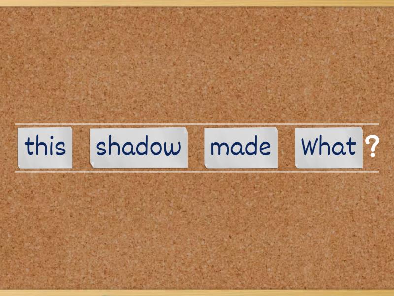 Shadow guessing game - Unjumble