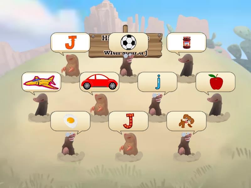 Letter J game - Whack-a-mole