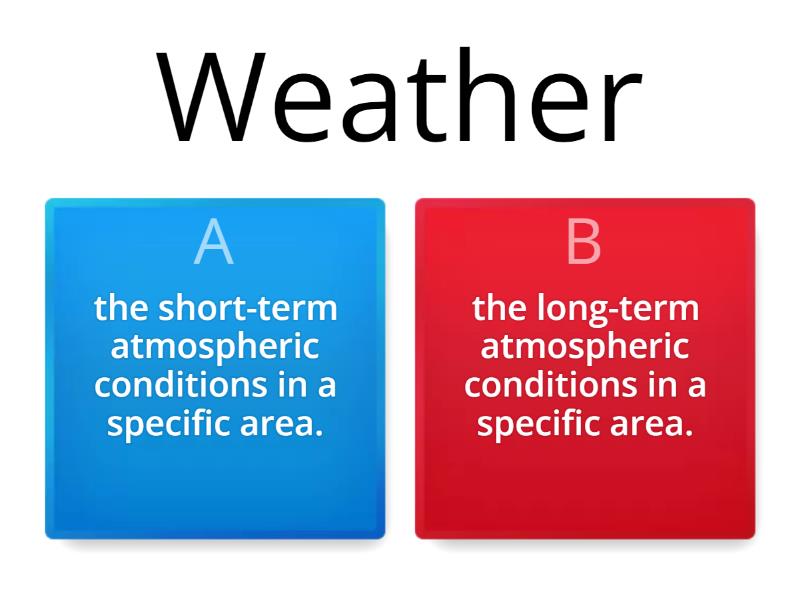 Science 5 - Weather vs. Climate - Quiz