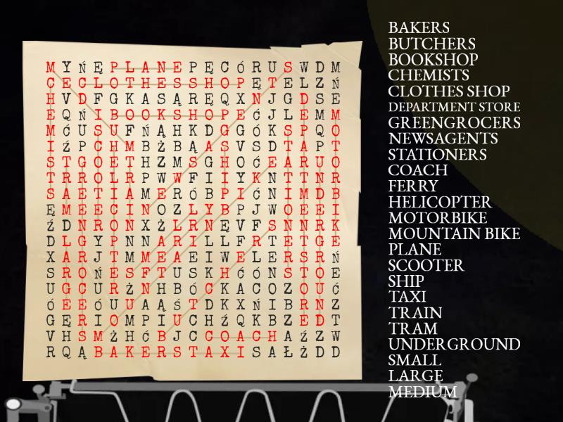 unit 6 - Wordsearch