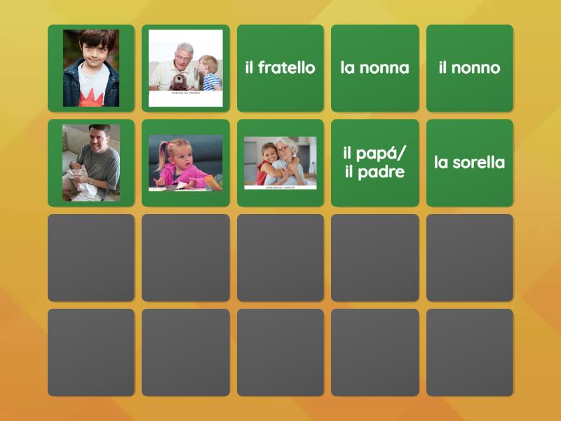 La famiglia - Matching pairs