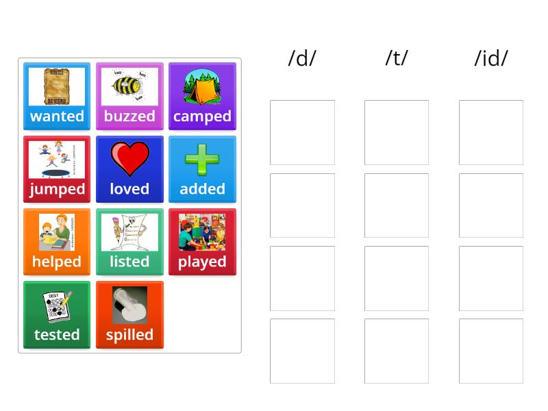 ED Ending Sounds Sort - Group sort