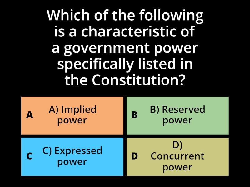 Quick Revision (example of for US Government) - Quiz