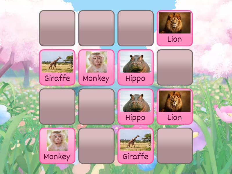 Memory game - zoo animals (part 1) - MEIE - Matching pairs