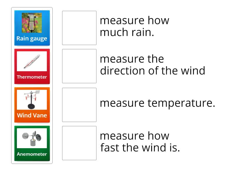 Tools to measure the weather - Match up