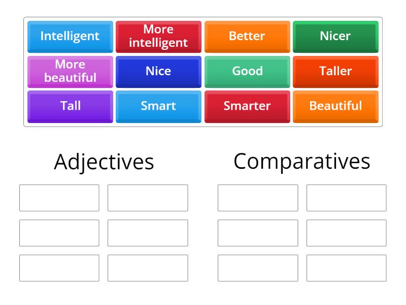Comparatives - Group sort