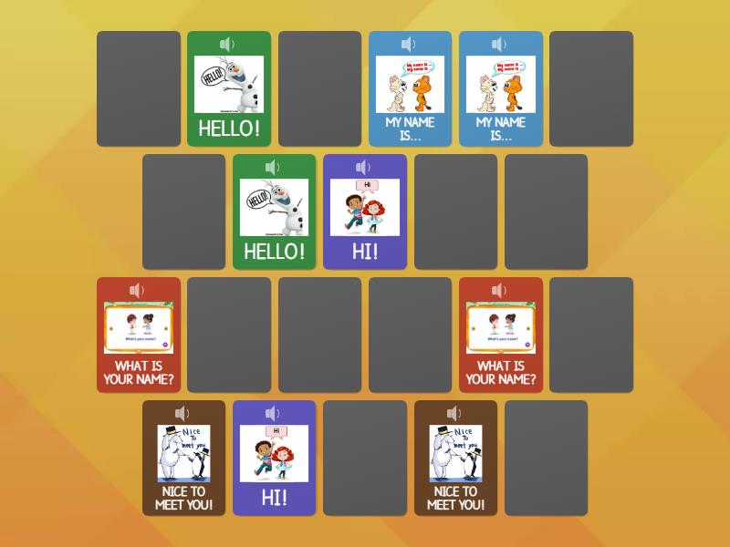 GREETINGS (PAIRS) - Matching pairs