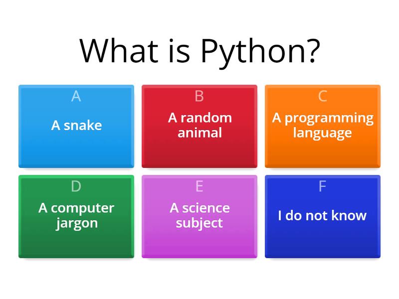 Python trial - Quiz