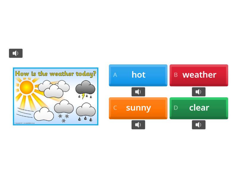 Seasons and Weather adjectives - Quiz