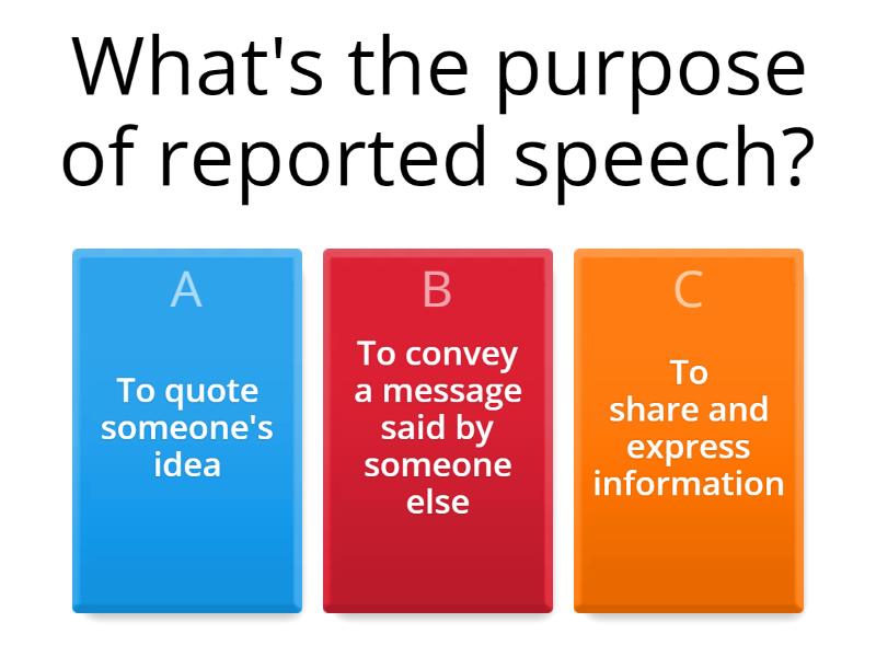 Reported Speech - Quiz