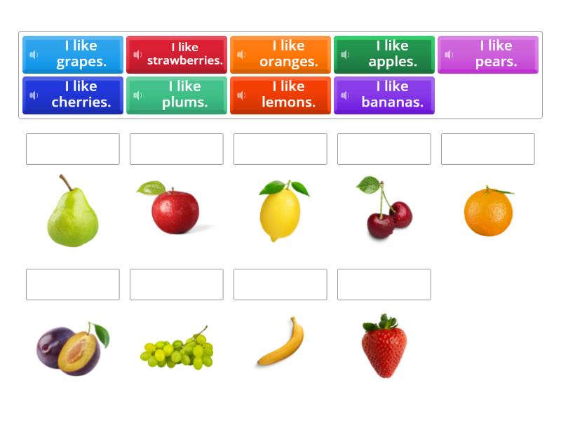I like fruit - Match up