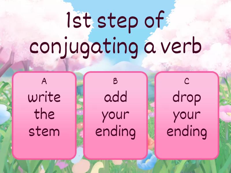 AR Verb Conjugations Review - Quiz