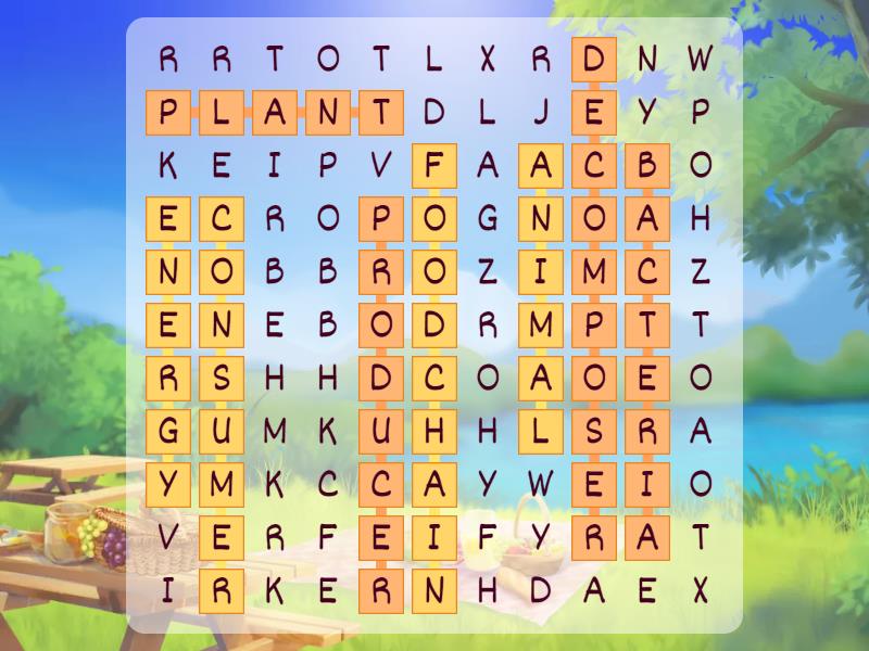FOOD CHAIN WORD SEARCH - Wordsearch