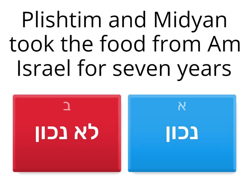 נכון / לא נכון גדעון - Quiz
