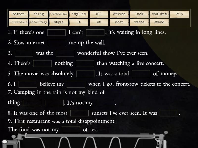 ranting/raving (SO advanced) - Complete the sentence