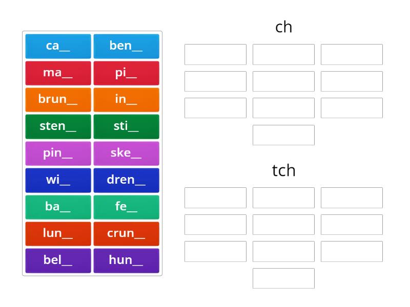 ch or tch sort - Group sort