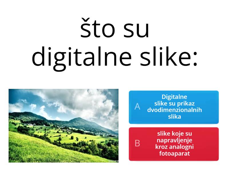 Svojstva i razlike između analognih fotografija i digitalnih slika - Quiz