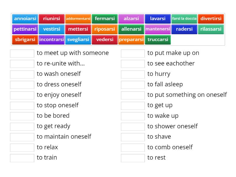 Reflexive Verbs AB - Match up