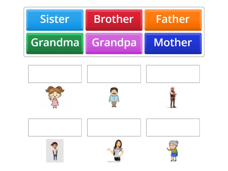 Family Match Game ESL - Match up