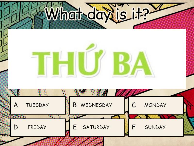 Days of week quiz grade 2 - Cuestionario