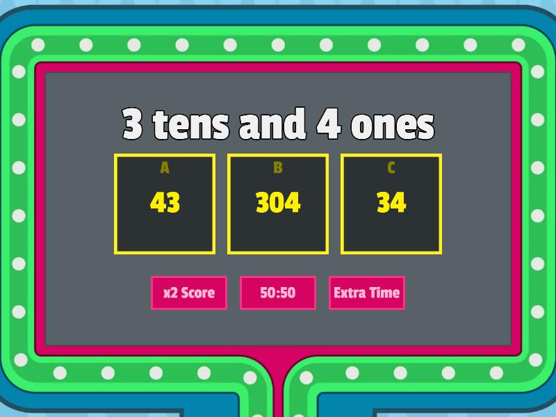 Place Value Game - Gameshow quiz