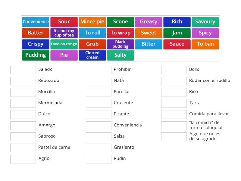 Match the meaning with the correct translation - Match up