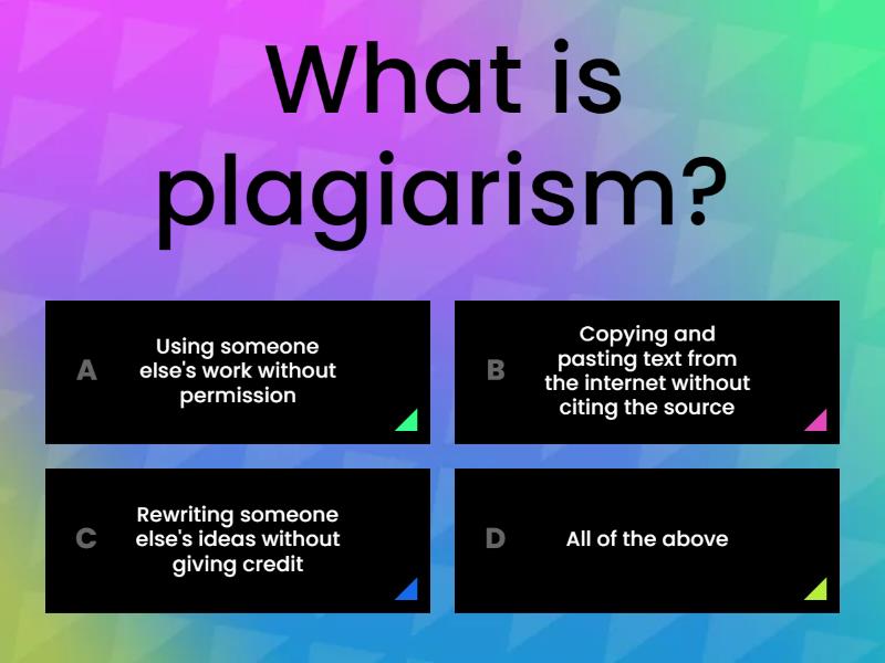 Plagiarism Awareness - Quiz