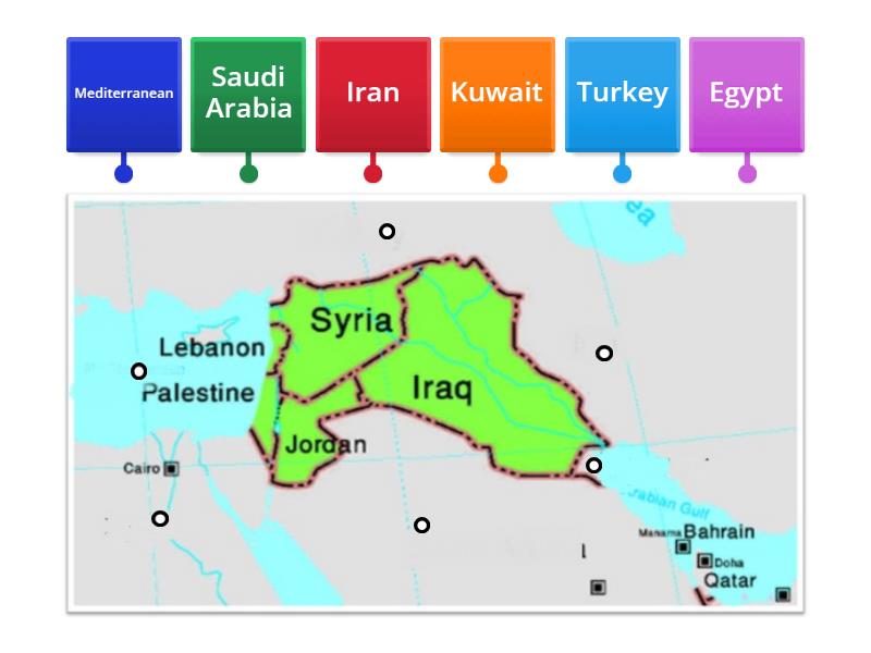 The Fertile Crescent - Labelled diagram