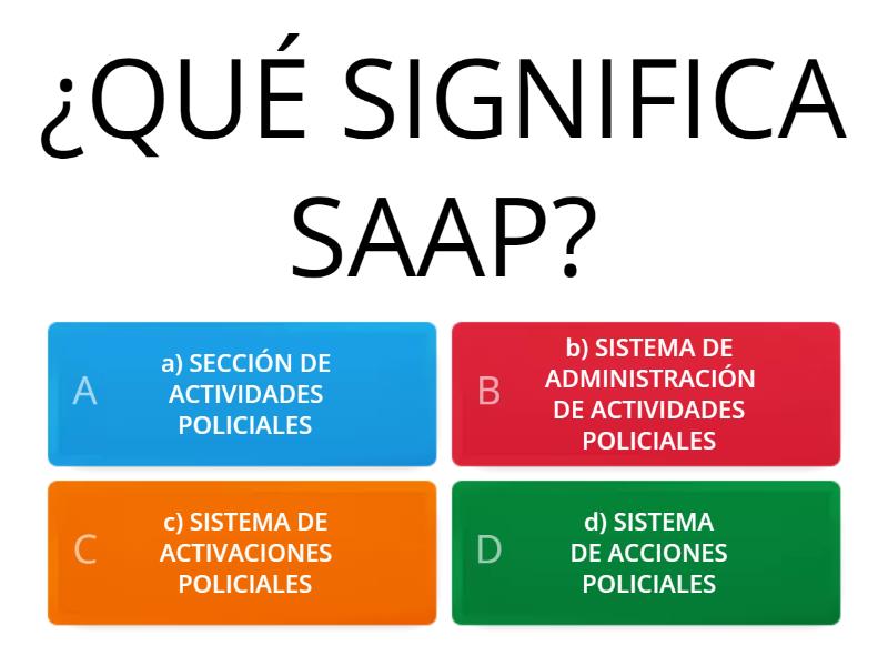 SISTEMA SAAP - Quiz