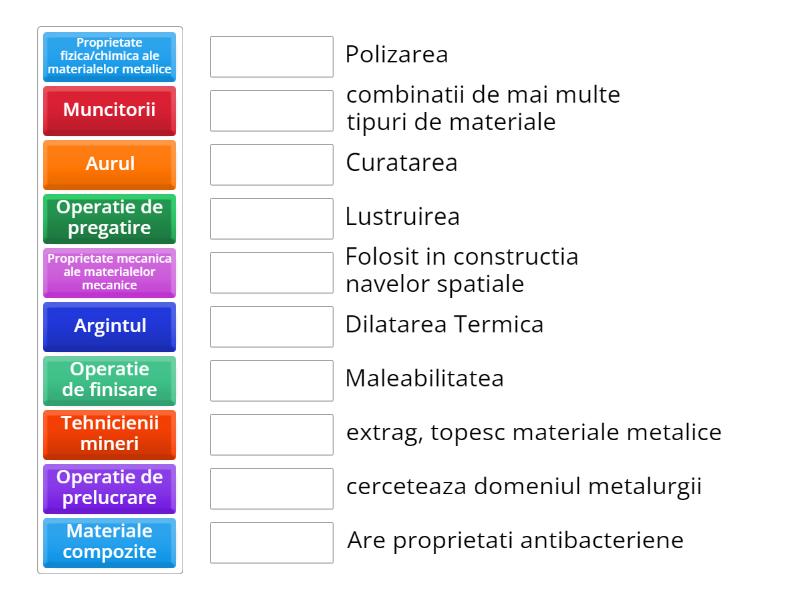 Materiale Metalice - Match up