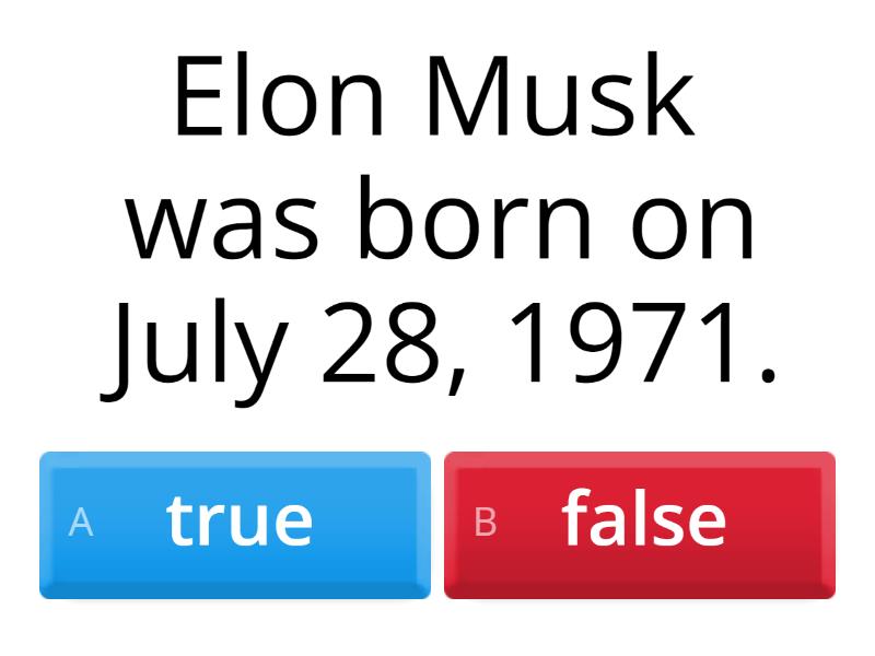 Elon Musk - biography - Quiz