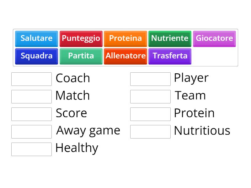 Match the correct word! - Match up