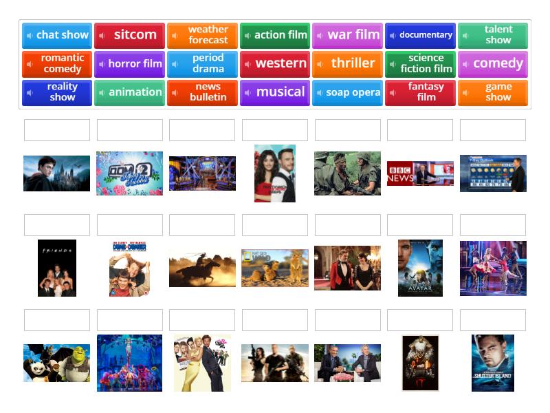 Solutions A2 3A programmes and genres - Match up