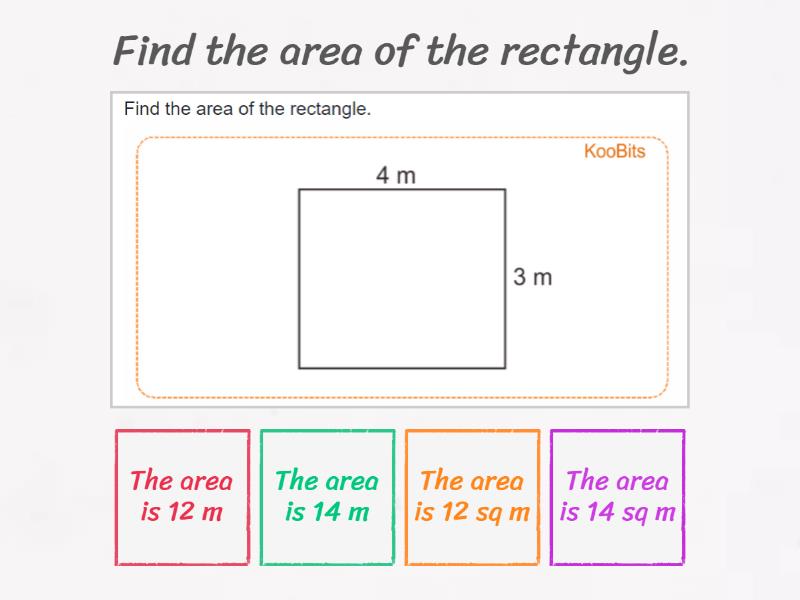 MATH: Area of a Square and Rectangle - Quiz