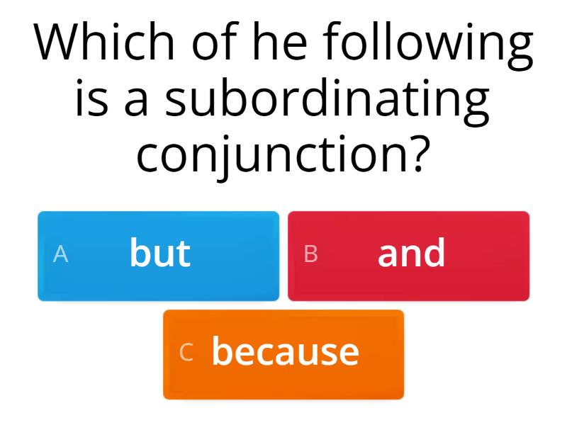 Riaz_amin21: 'Subordinating conjunctions' . - Quiz