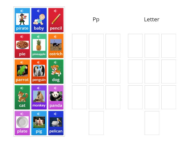 Letter Pp - Group sort