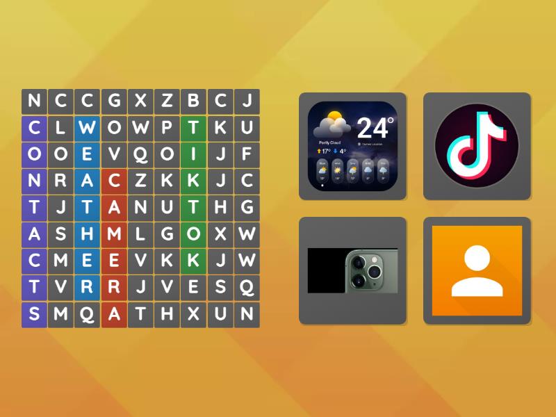 Spot the words - Wordsearch