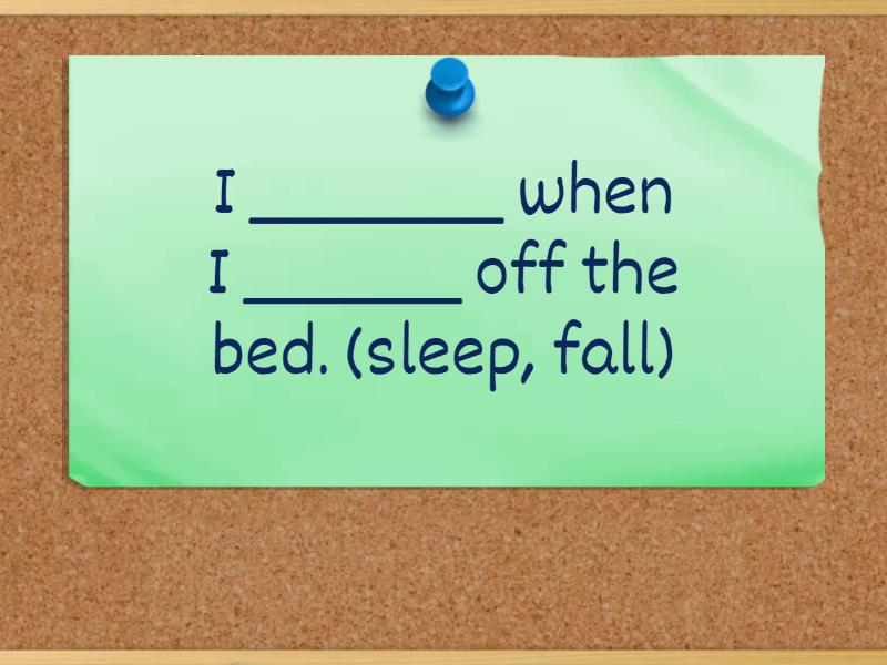 Past Simple and Past Continuous (sentences) - Flash cards