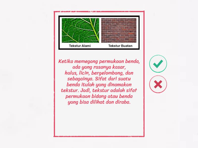 Pertemuan 1 Tekstur Dan Jenisnya - Flash cards